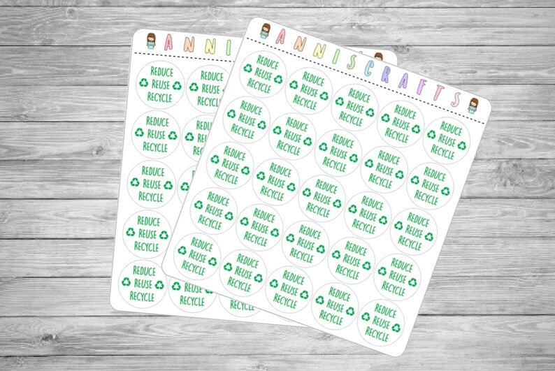 Reduce Reuse Recycle Stickers Please Recycle Me Stickers Save The ...